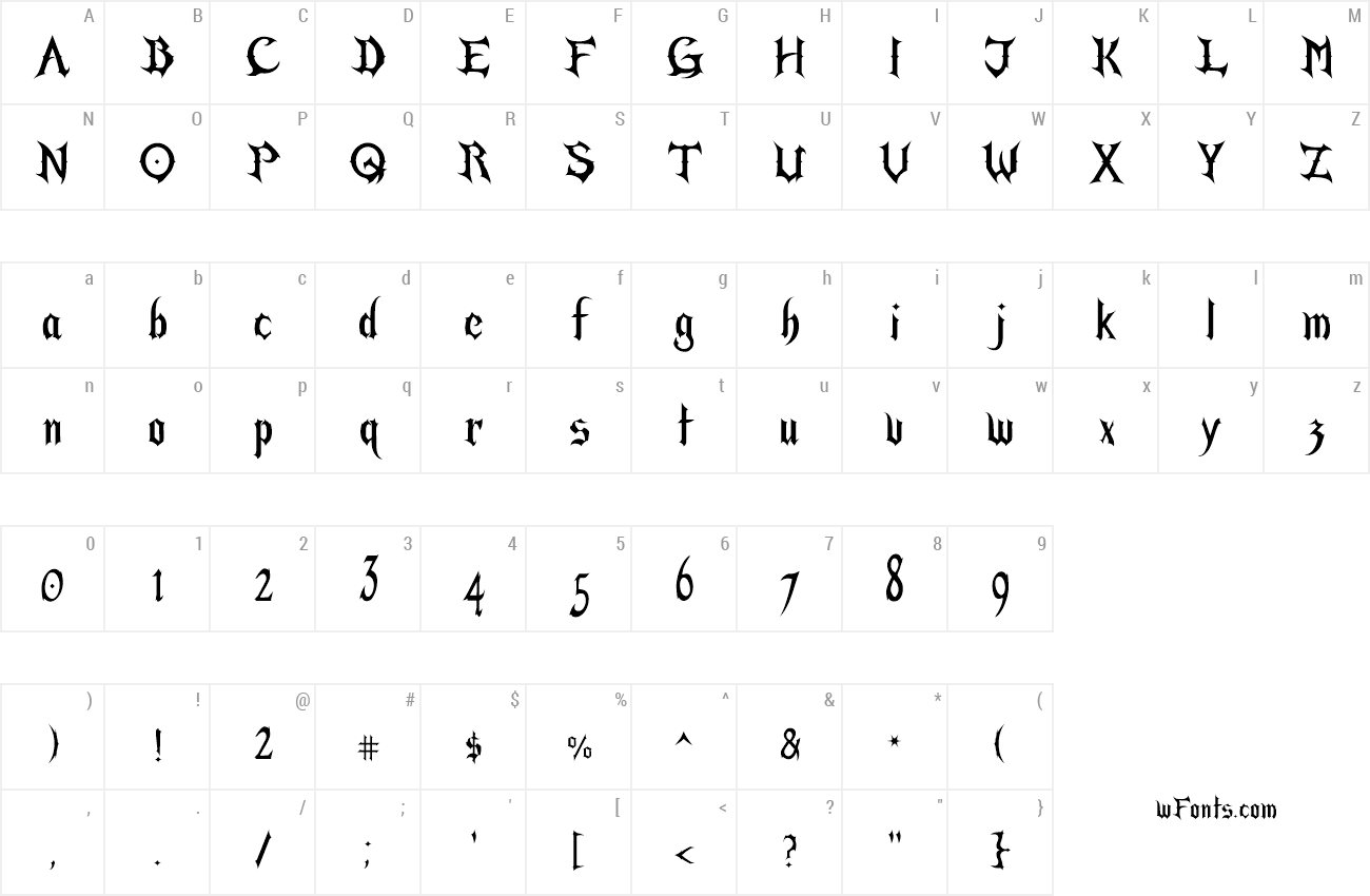 Mirage Gothic Font | wfonts.com - download free