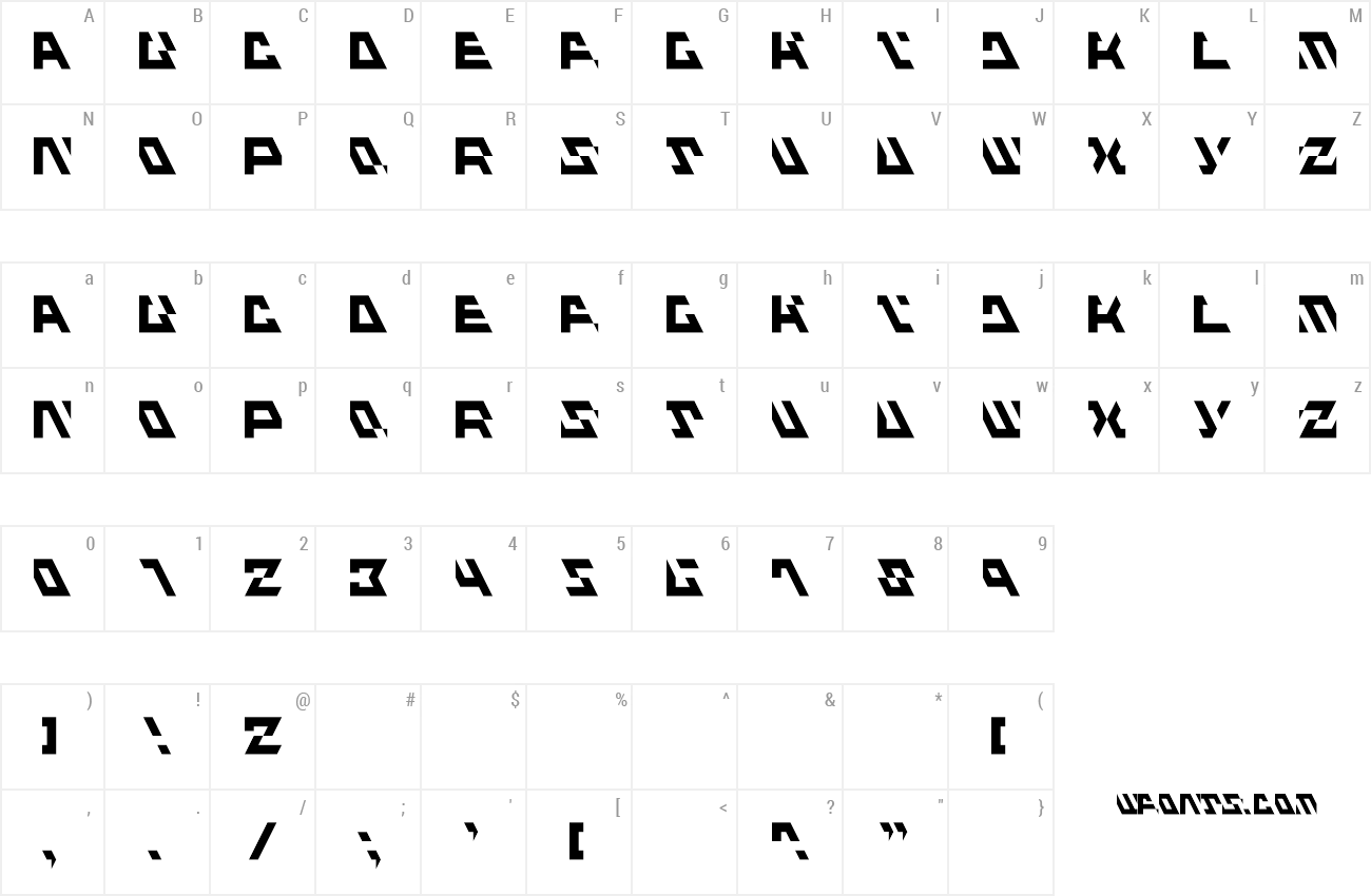 Fluxious Advance Font | wfonts.com - download free