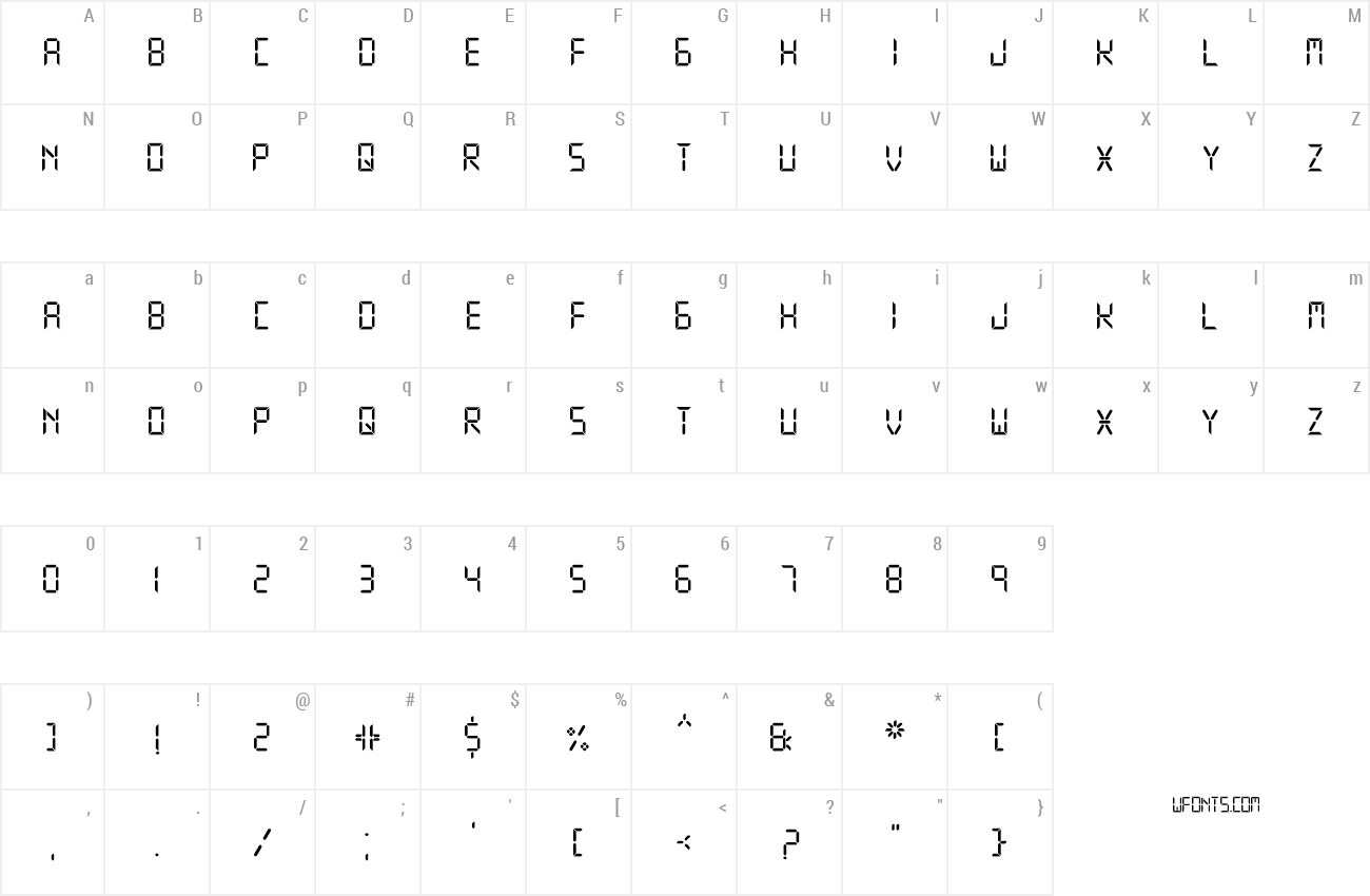 digital display tfb Font | wfonts.com - download free
