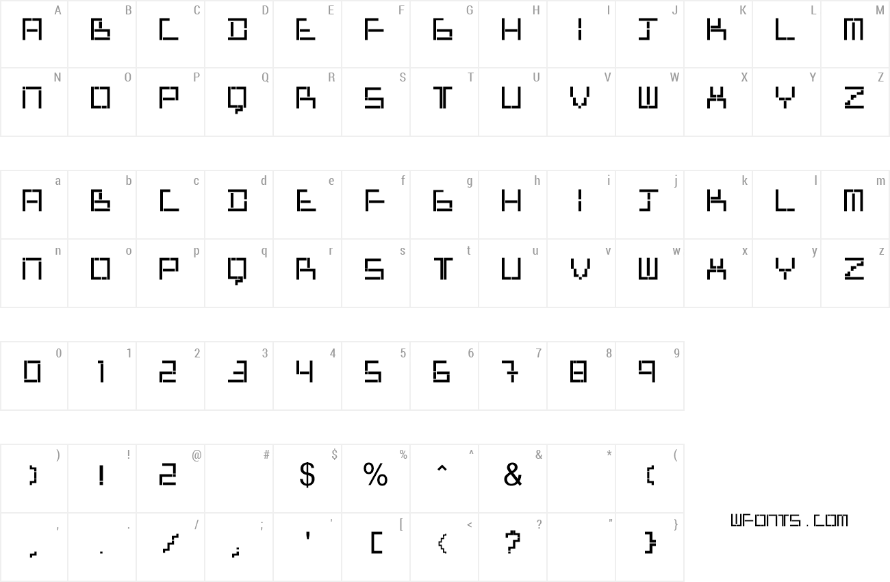 Tetris Mania Type Font | wfonts.com - download free