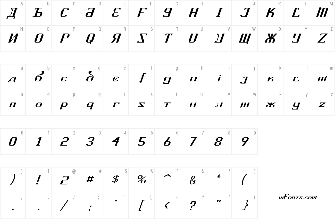 Kremlin Soviet Italic Font | wfonts.com - download free