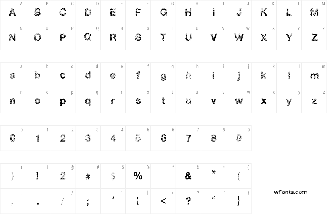 Broken Squares Font | wfonts.com - download free