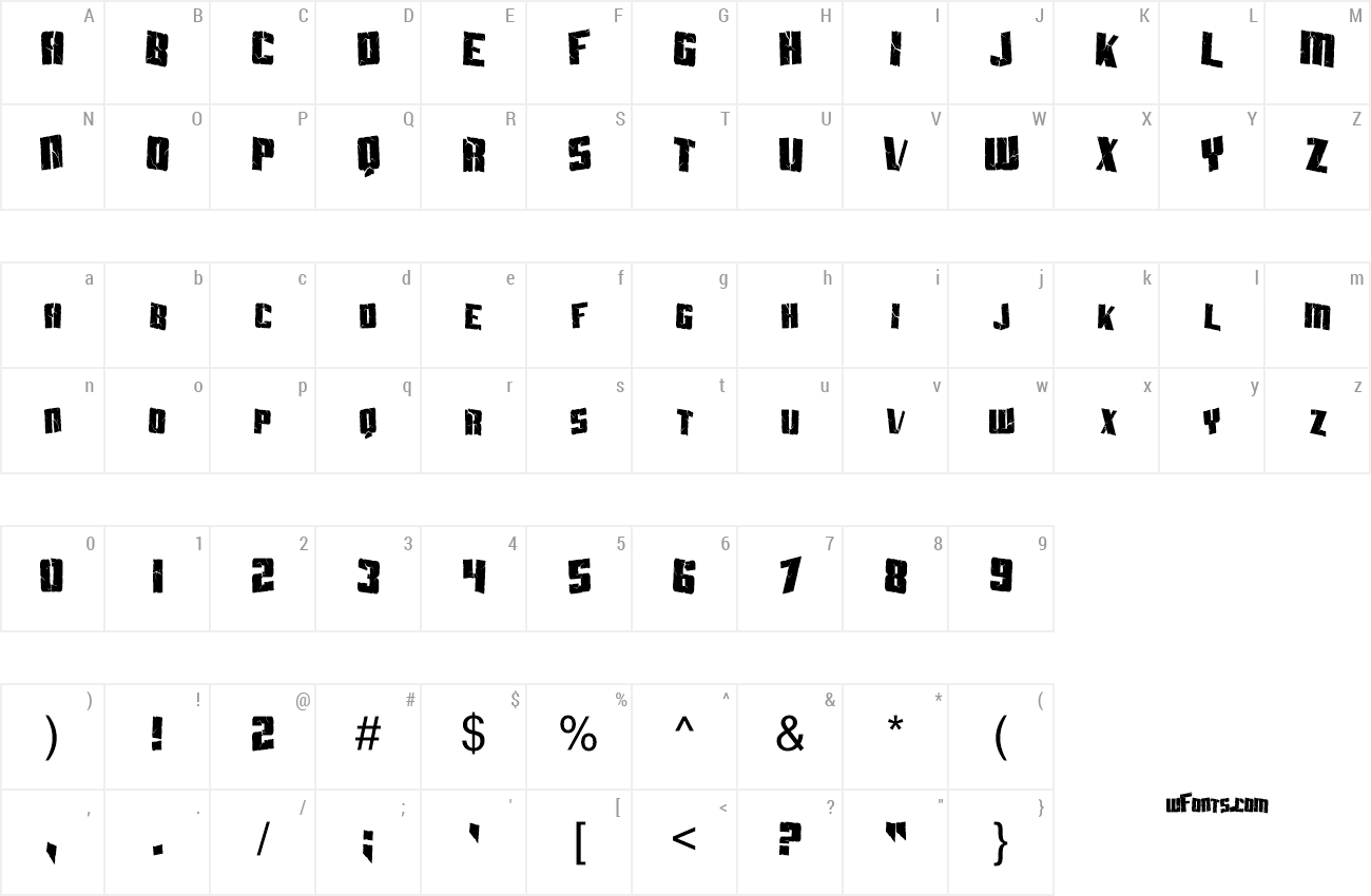 Aftershock Debris Condensed Font | wfonts.com - download free