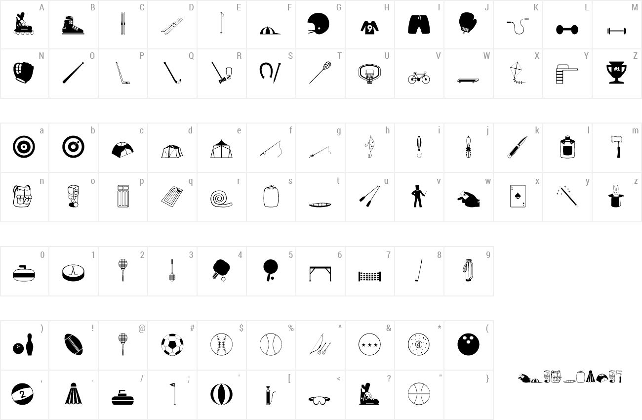 Sports and Hobbies Font | wfonts.com - download free