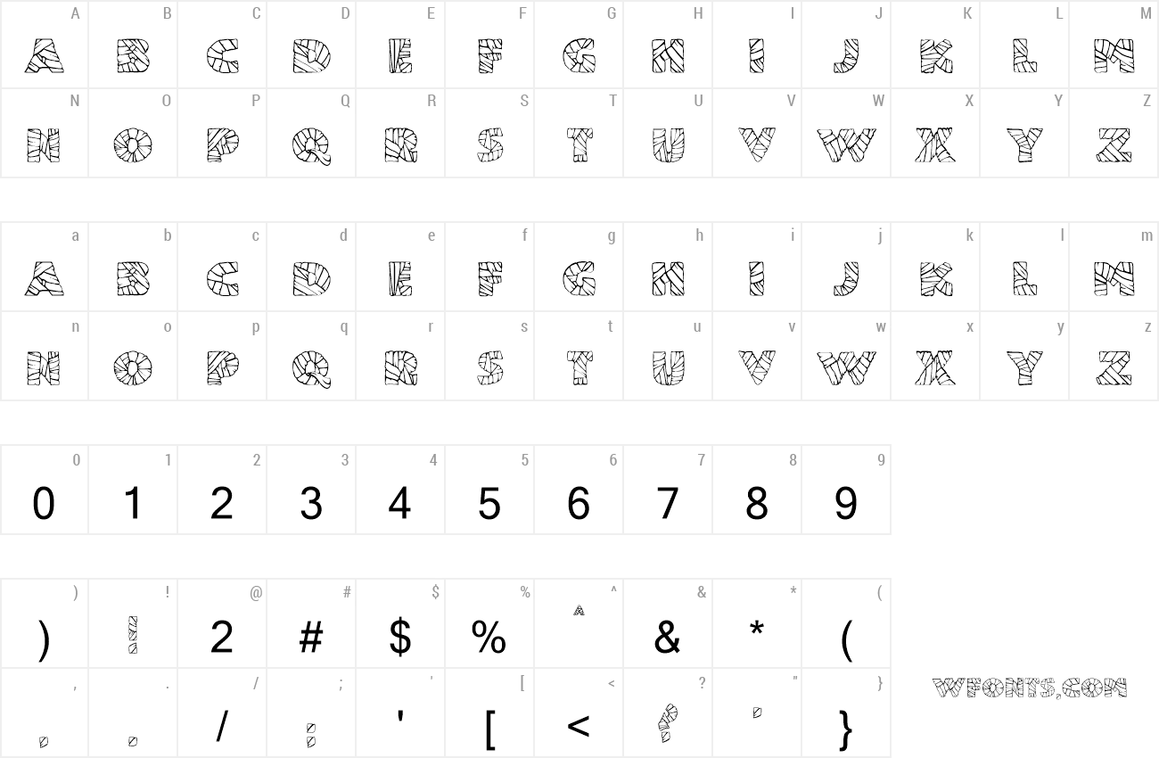 JMH Mummy Font | wfonts.com - download free