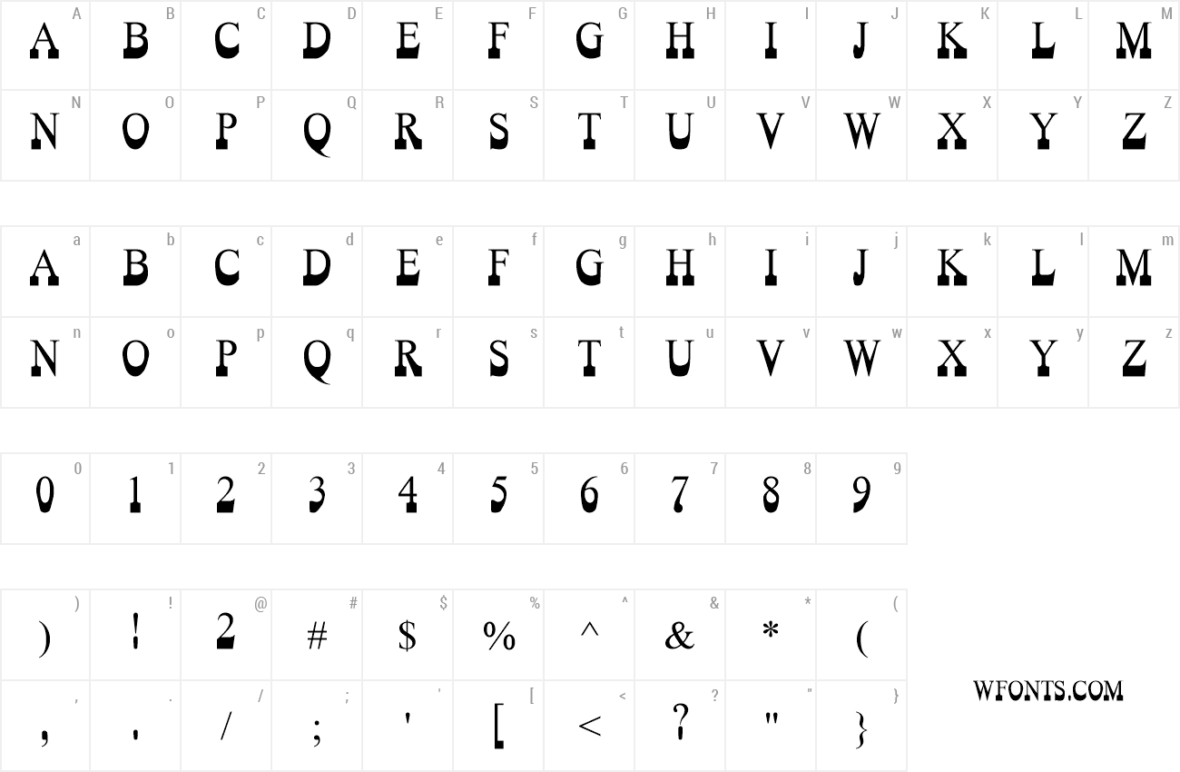 Platform Shoe Font | wfonts.com - download free