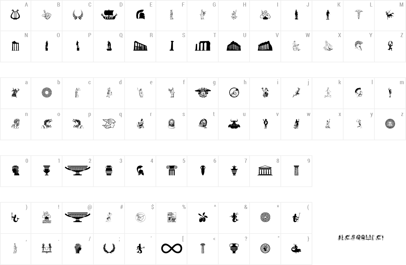 Greek Mythology Font | wfonts.com - download free