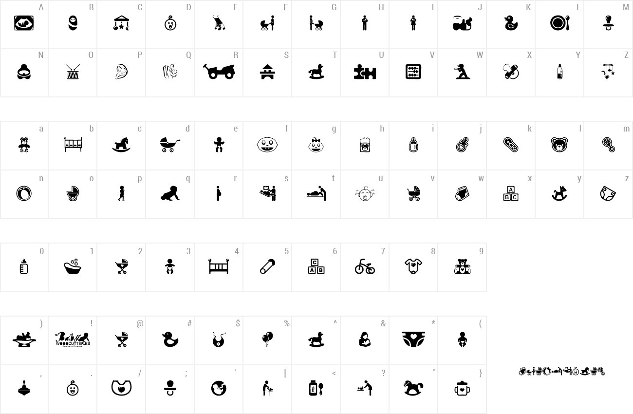 baby icons Font | wfonts.com - download free