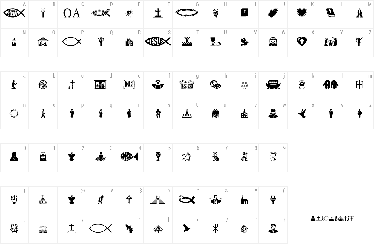 Christian Icons Font | wfonts.com - download free