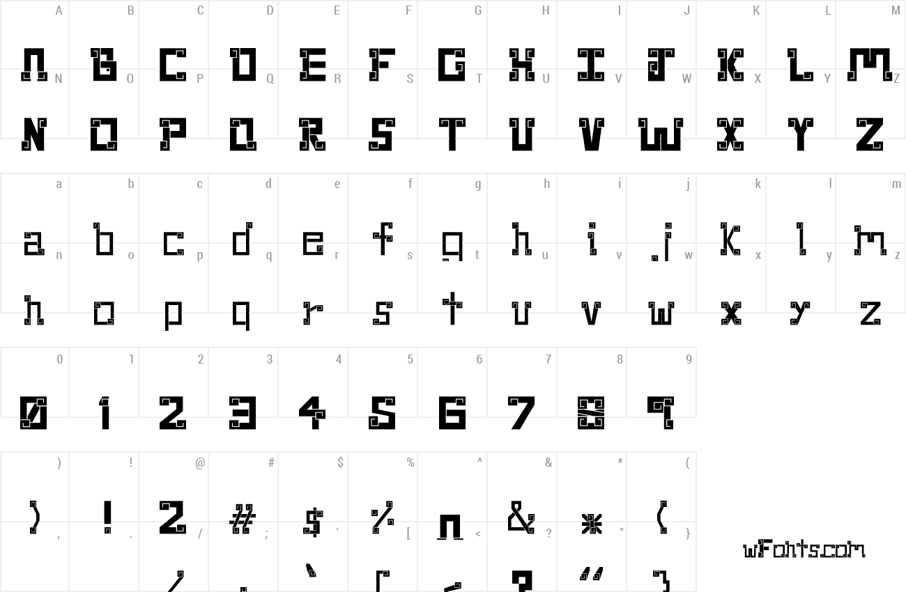 New Wave Aztec Font | wfonts.com - download free