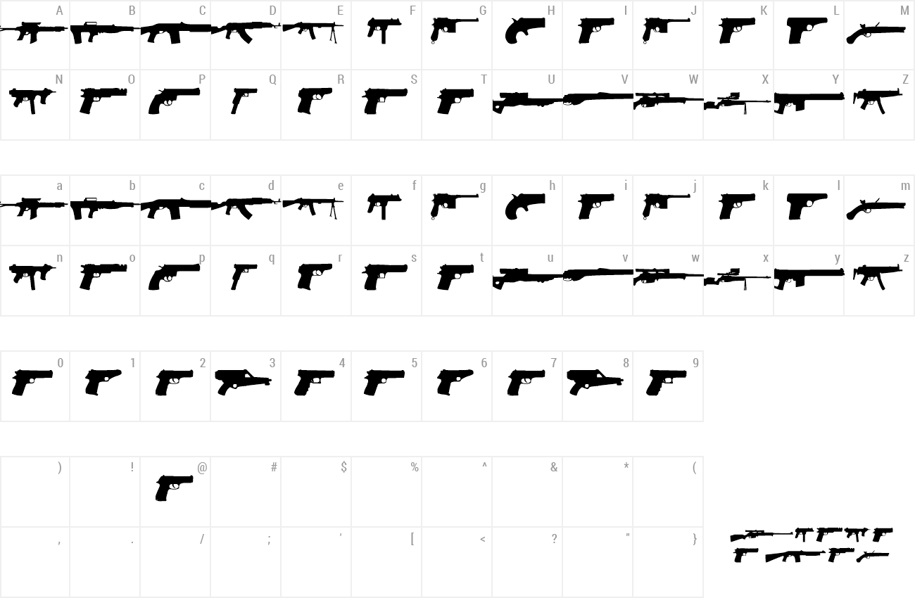 Guns Font | wfonts.com - download free