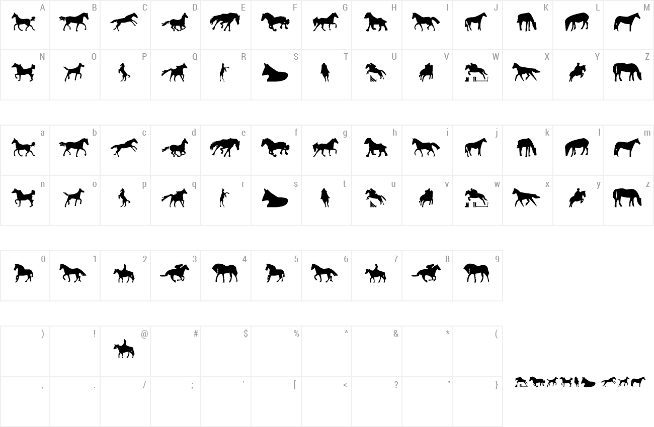 Horses 1 Font | wfonts.com - download free