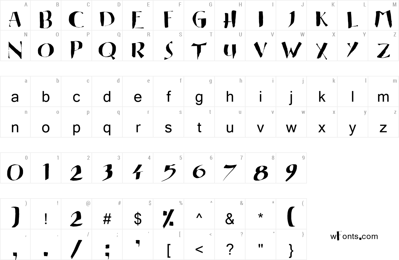 Eastern Brush Font | wfonts.com - download free