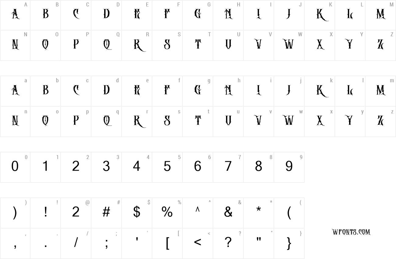 Death Crow Font | wfonts.com - download free