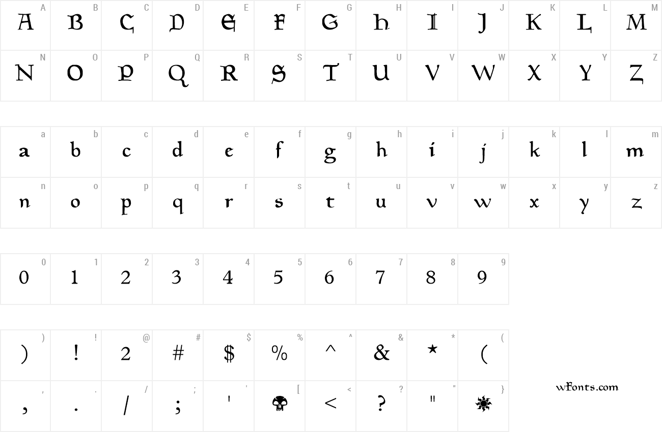 Magic Cards Font | wfonts.com - download free