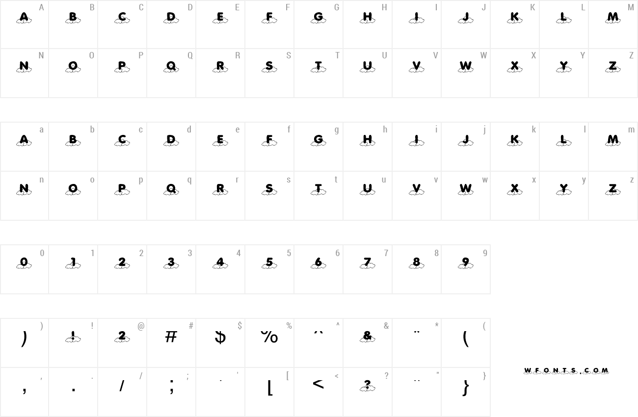 KR Cloud Nine Font | wfonts.com - download free