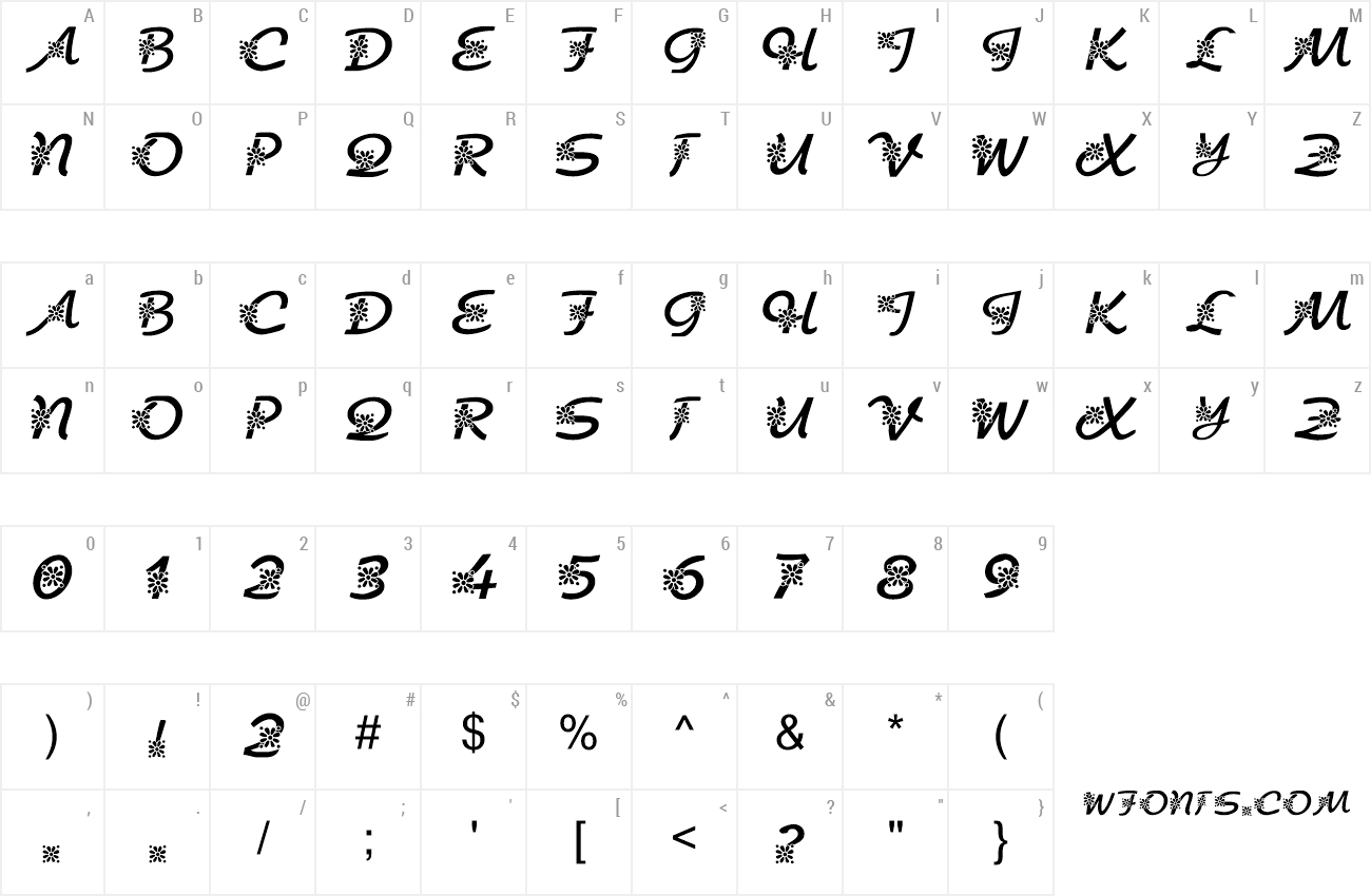 KR Floral Script Font | wfonts.com - download free