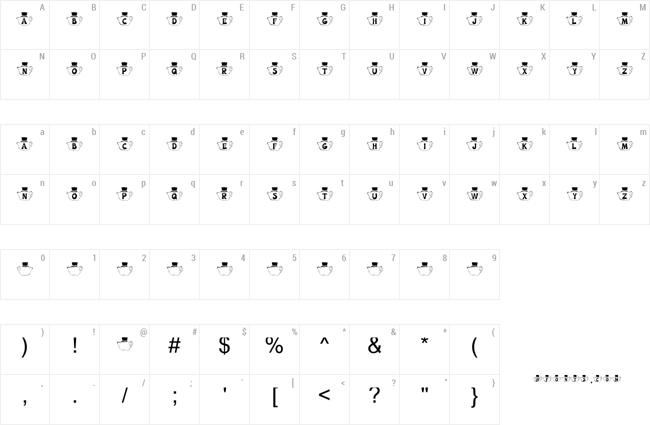 KR Mad Tea Party Font | wfonts.com - download free