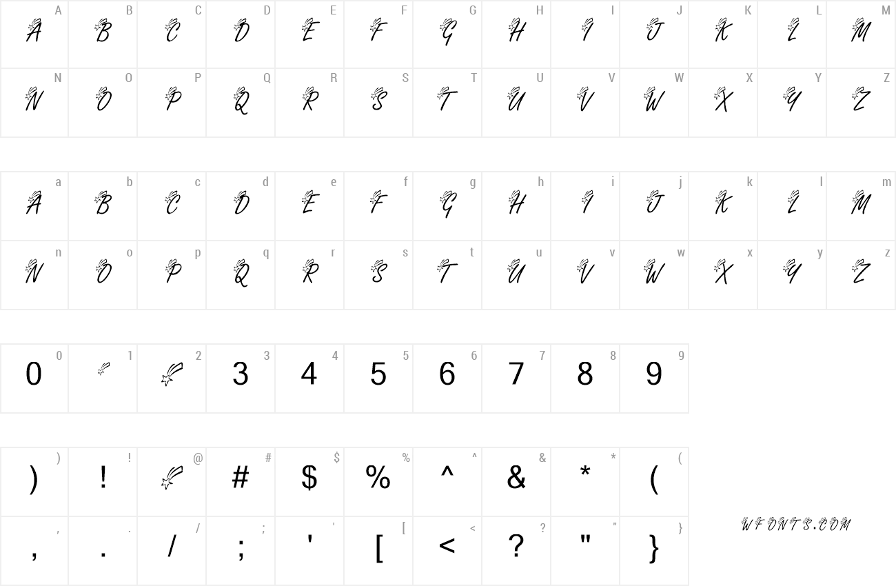 KR Shooting Star (Left) Font | wfonts.com - download free