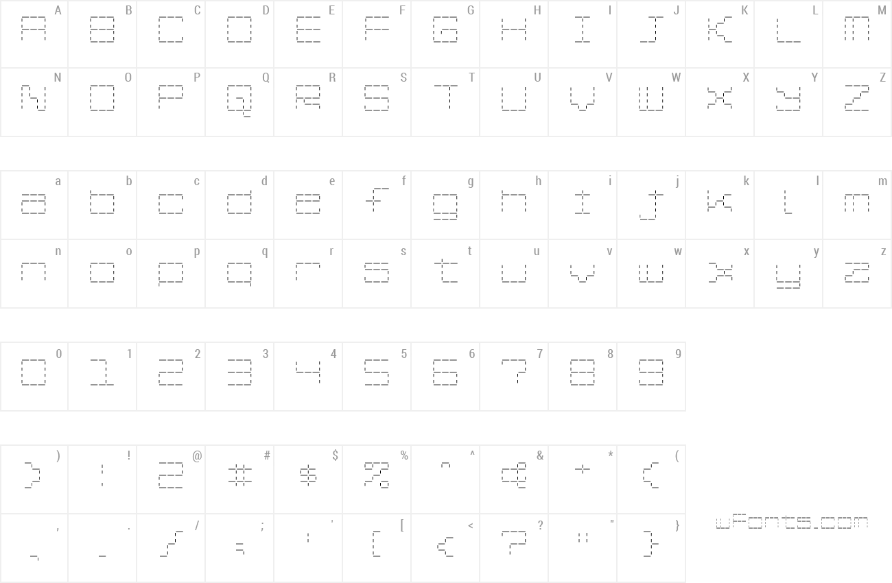 Stash of Dashes Font | wfonts.com - download free