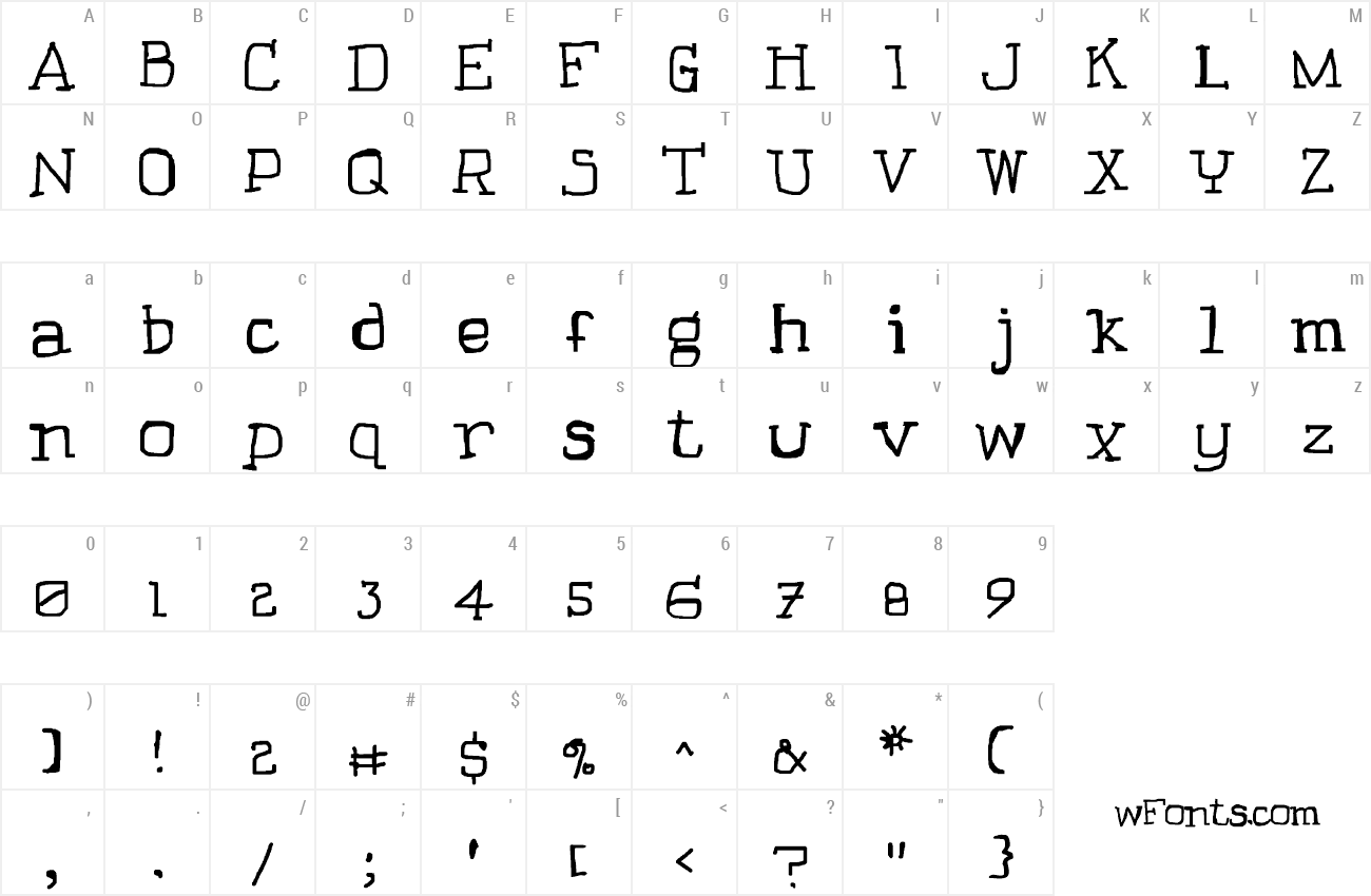 Square Hair Font | wfonts.com - download free