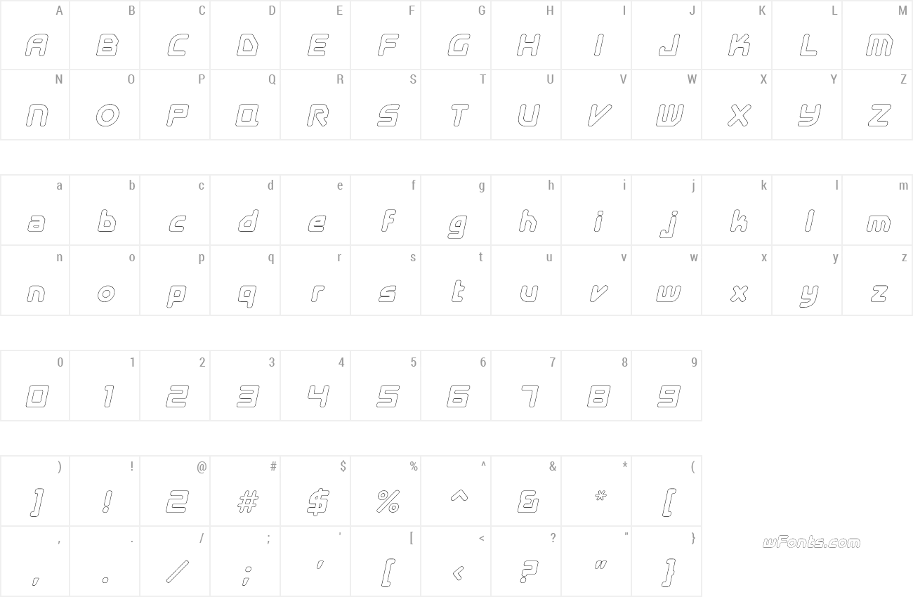 E4 Digitial Lowerised Font | wfonts.com - download free