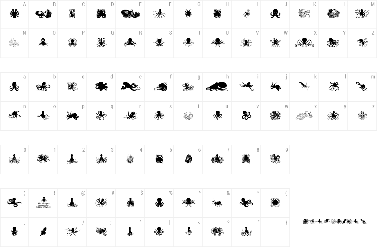 The Octopus Font | wfonts.com - download free