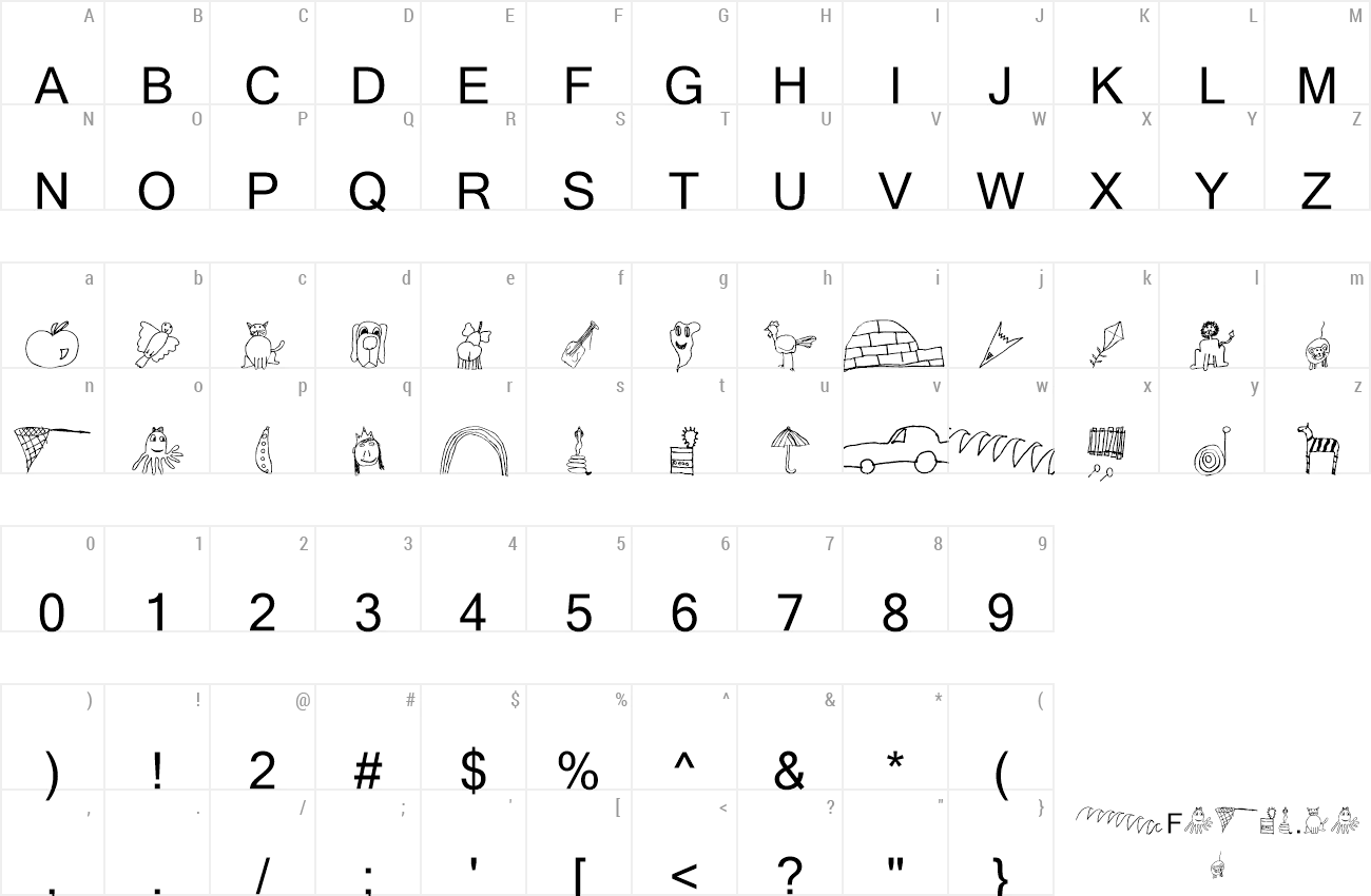 SL Kid's Alphabet Font | wfonts.com - download free