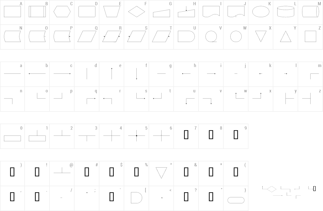 Download Free Font Flowchart