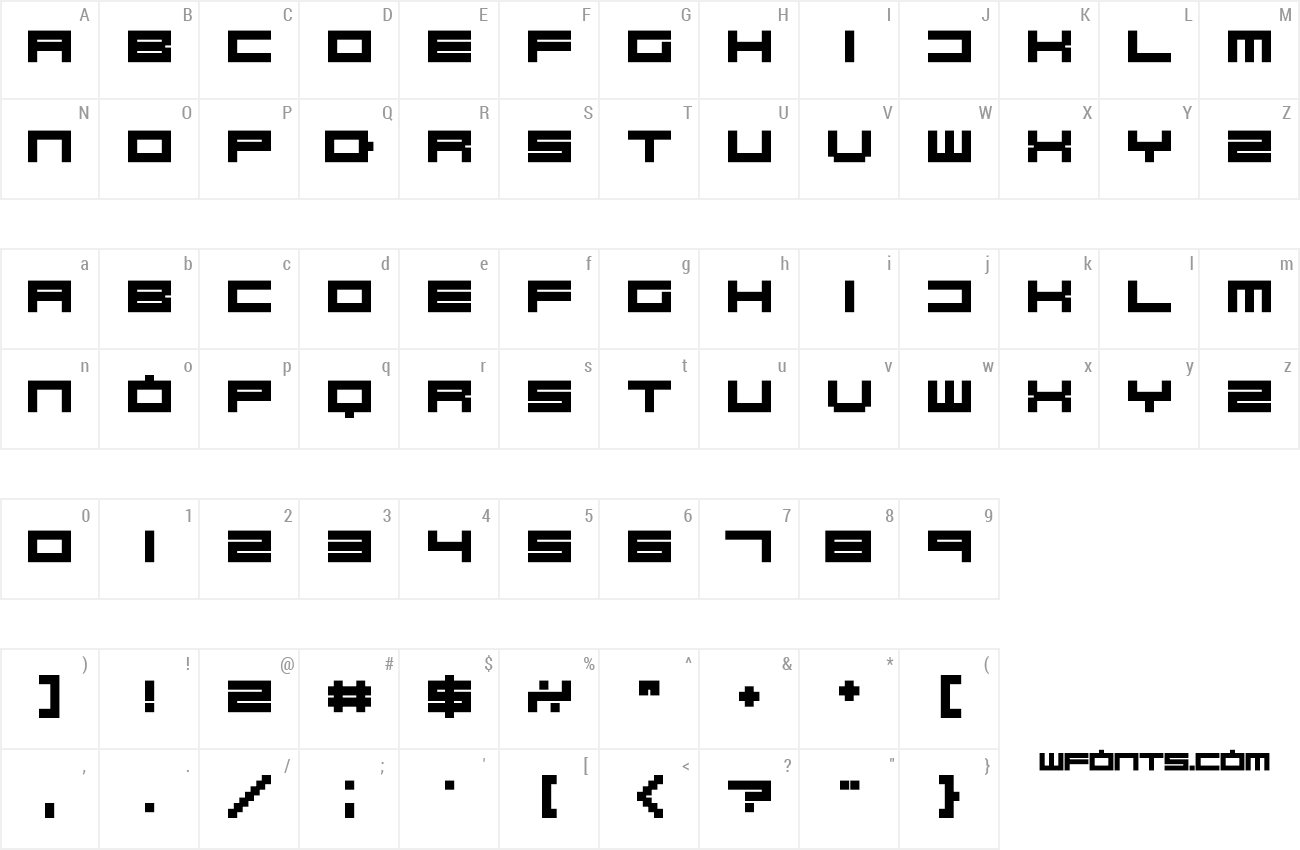 Robot Blocks Font | wfonts.com - download free