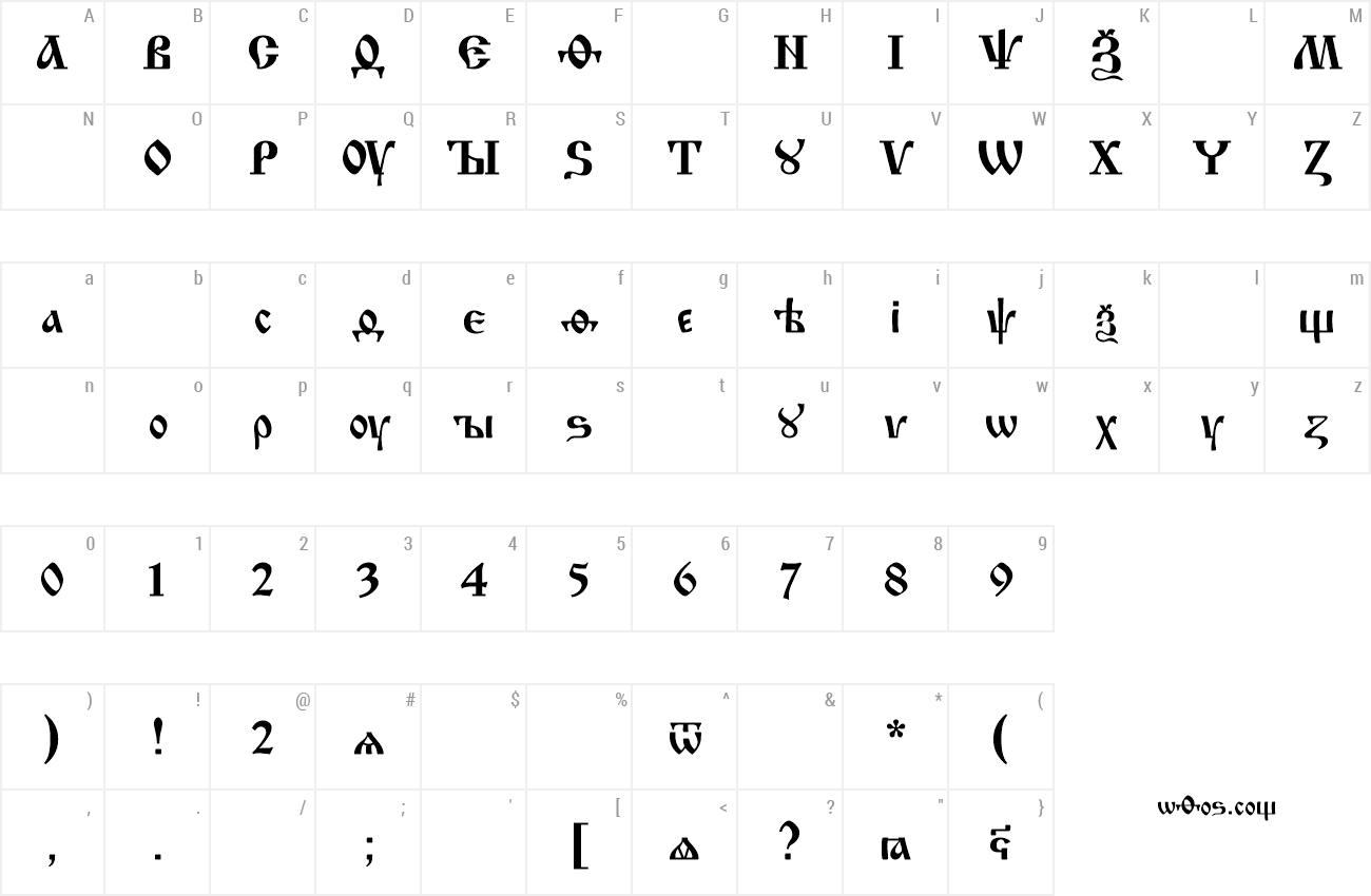 Izhitsa Font | wfonts.com - download free