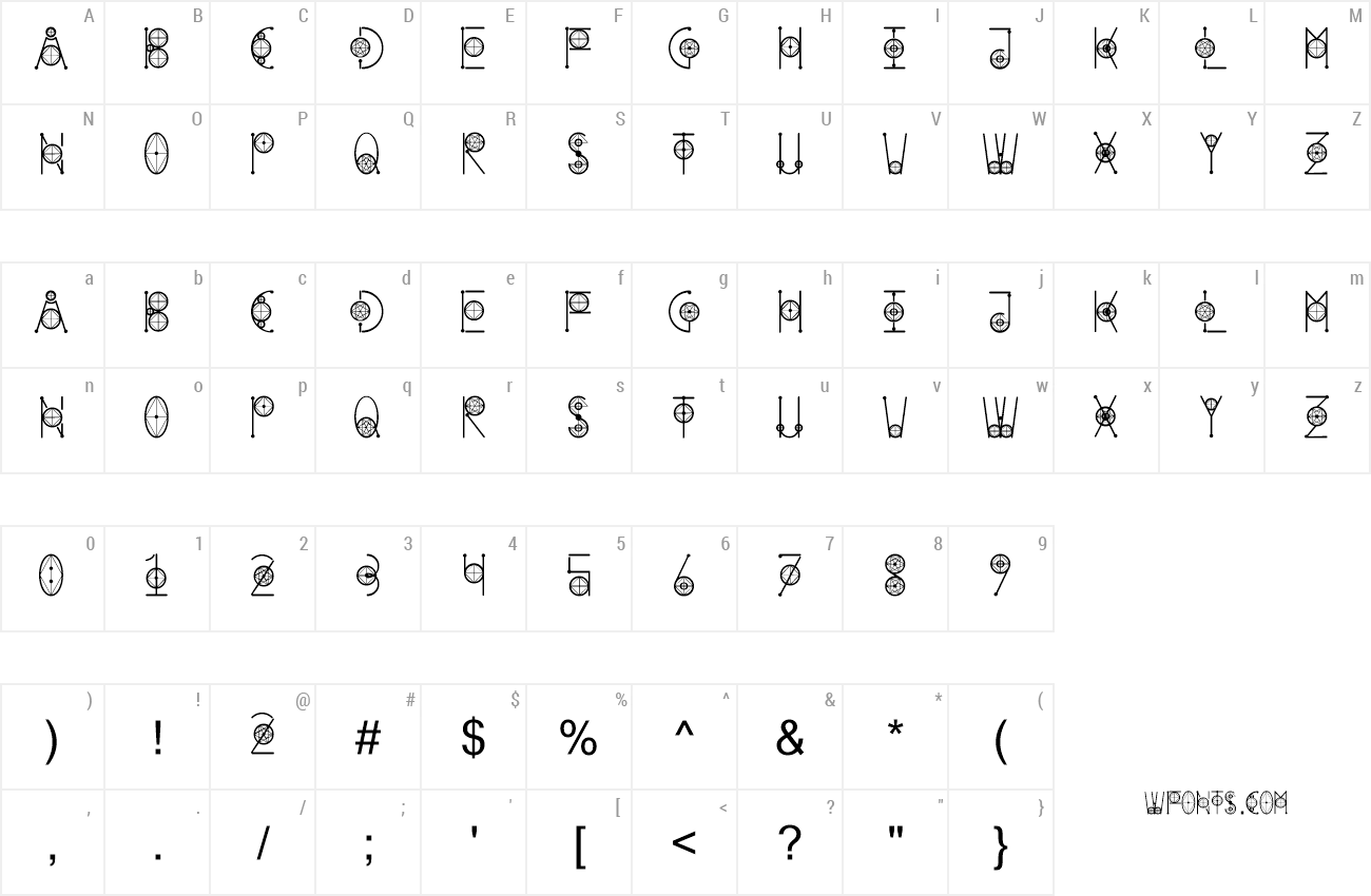 Round Geometric Font | wfonts.com - download free