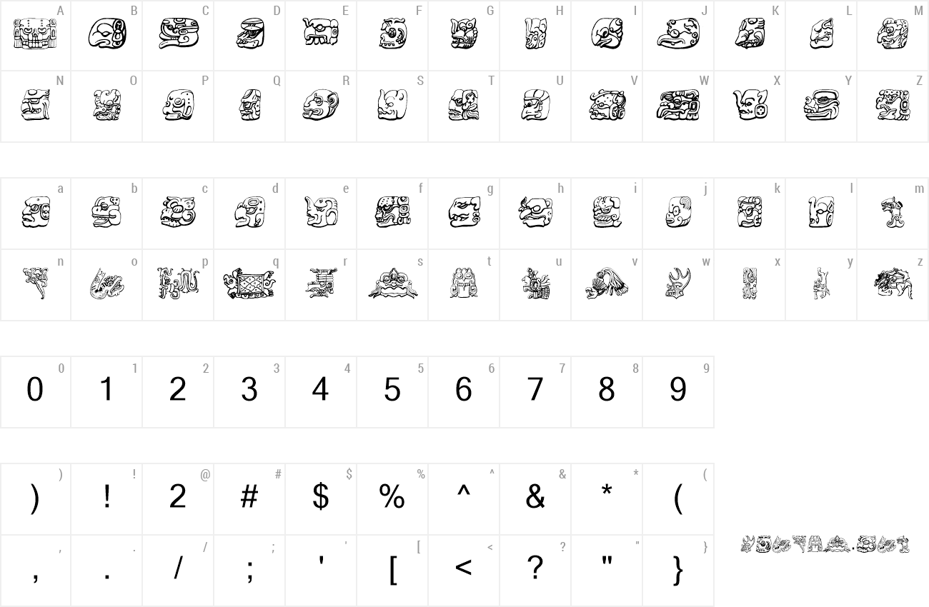 Download Free Font Mayan