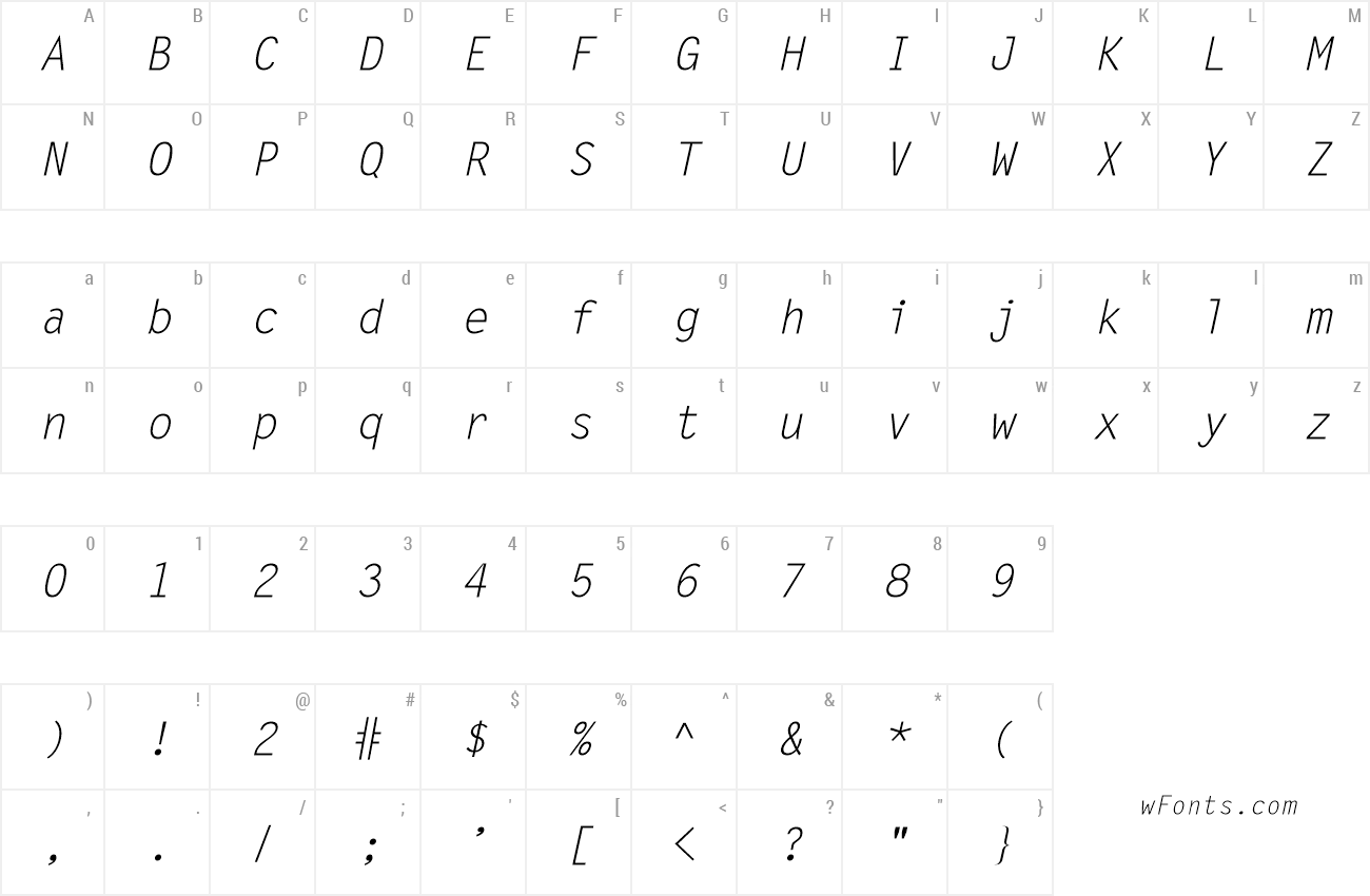 Monospaced Font | wfonts.com - download free