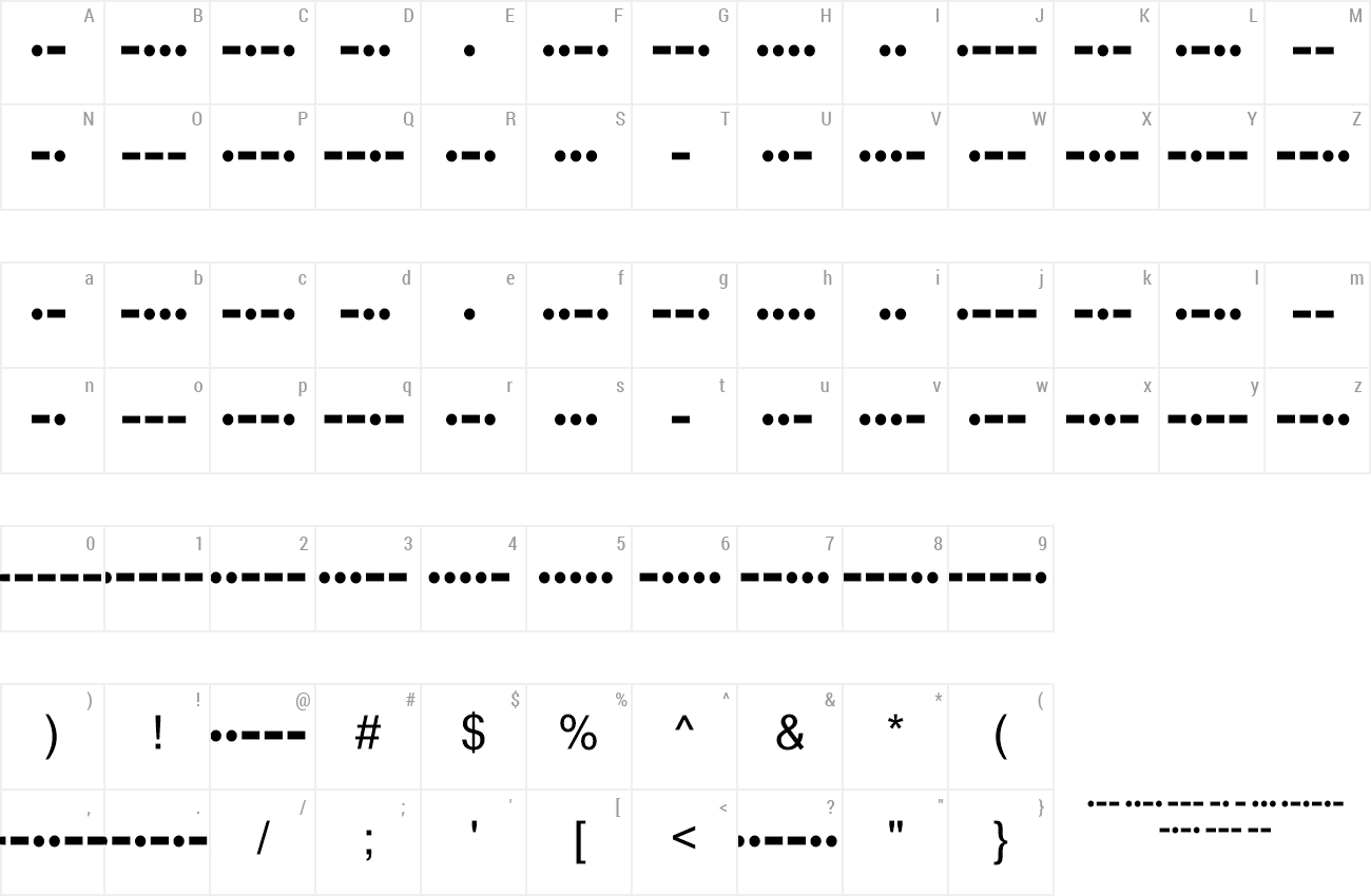 Download Free Font Morse