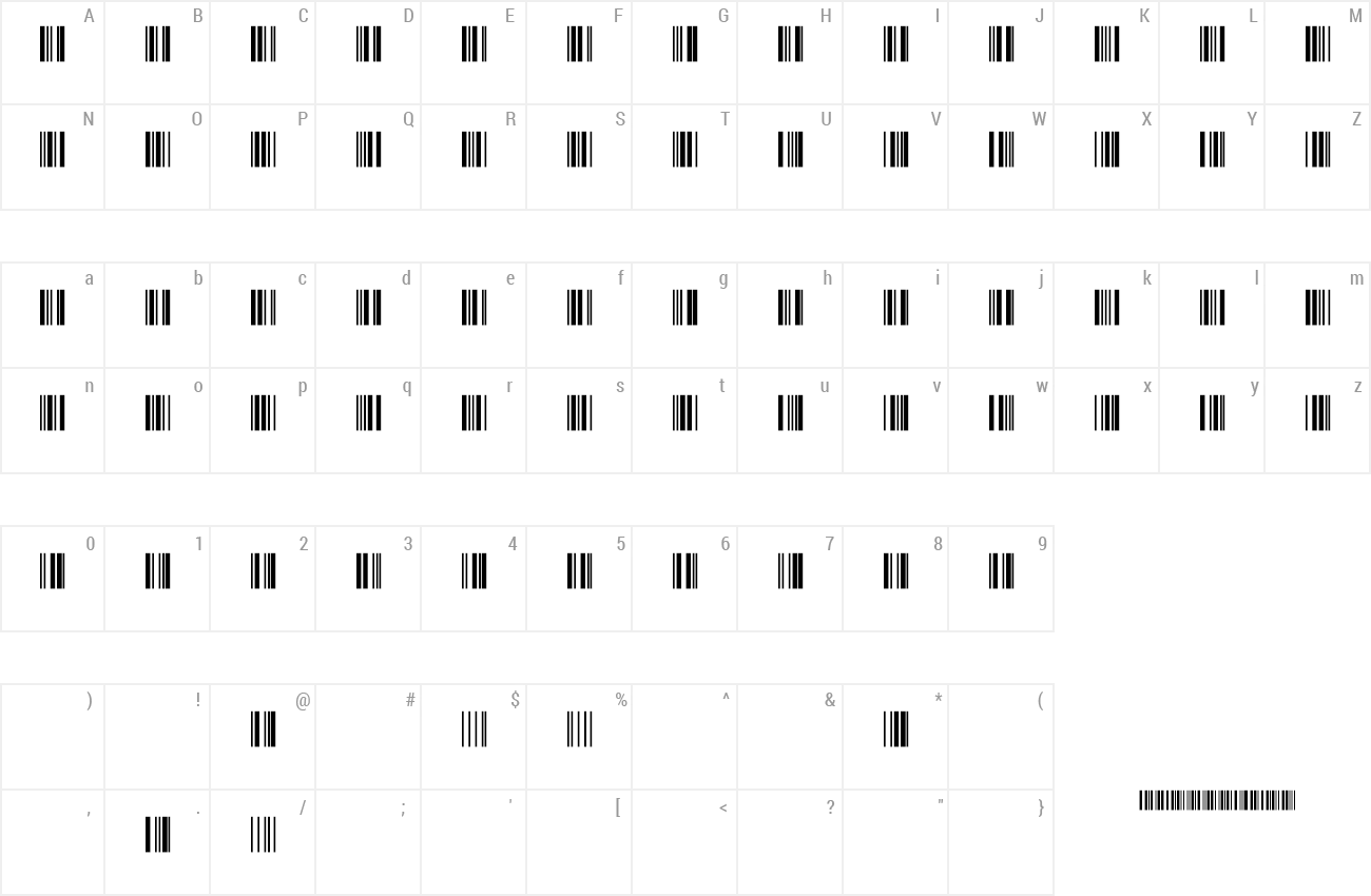 Download Free Font 3 of 9 Barcode