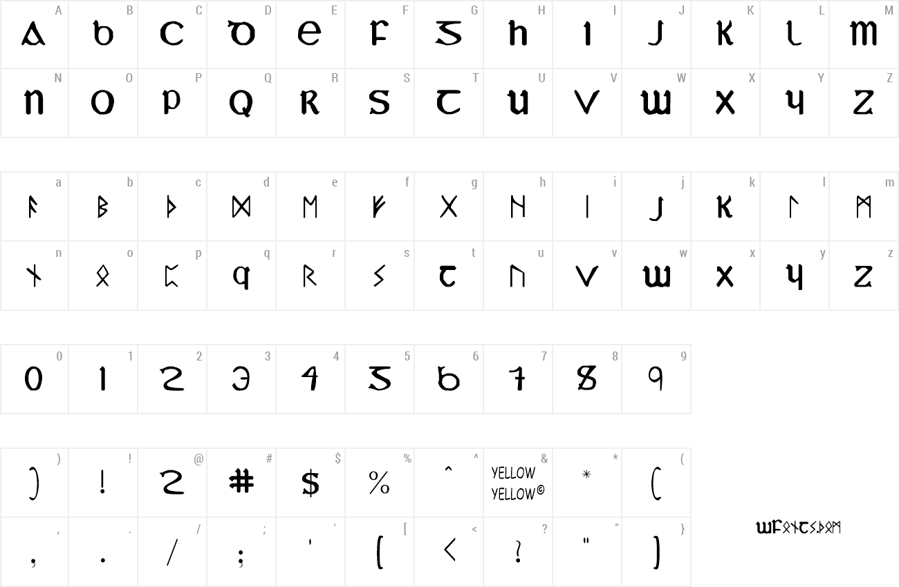 YY UMI Extended Characters Font | wfonts.com - download free