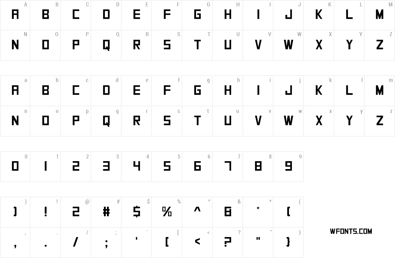 SquareFont Font | wfonts.com - download free