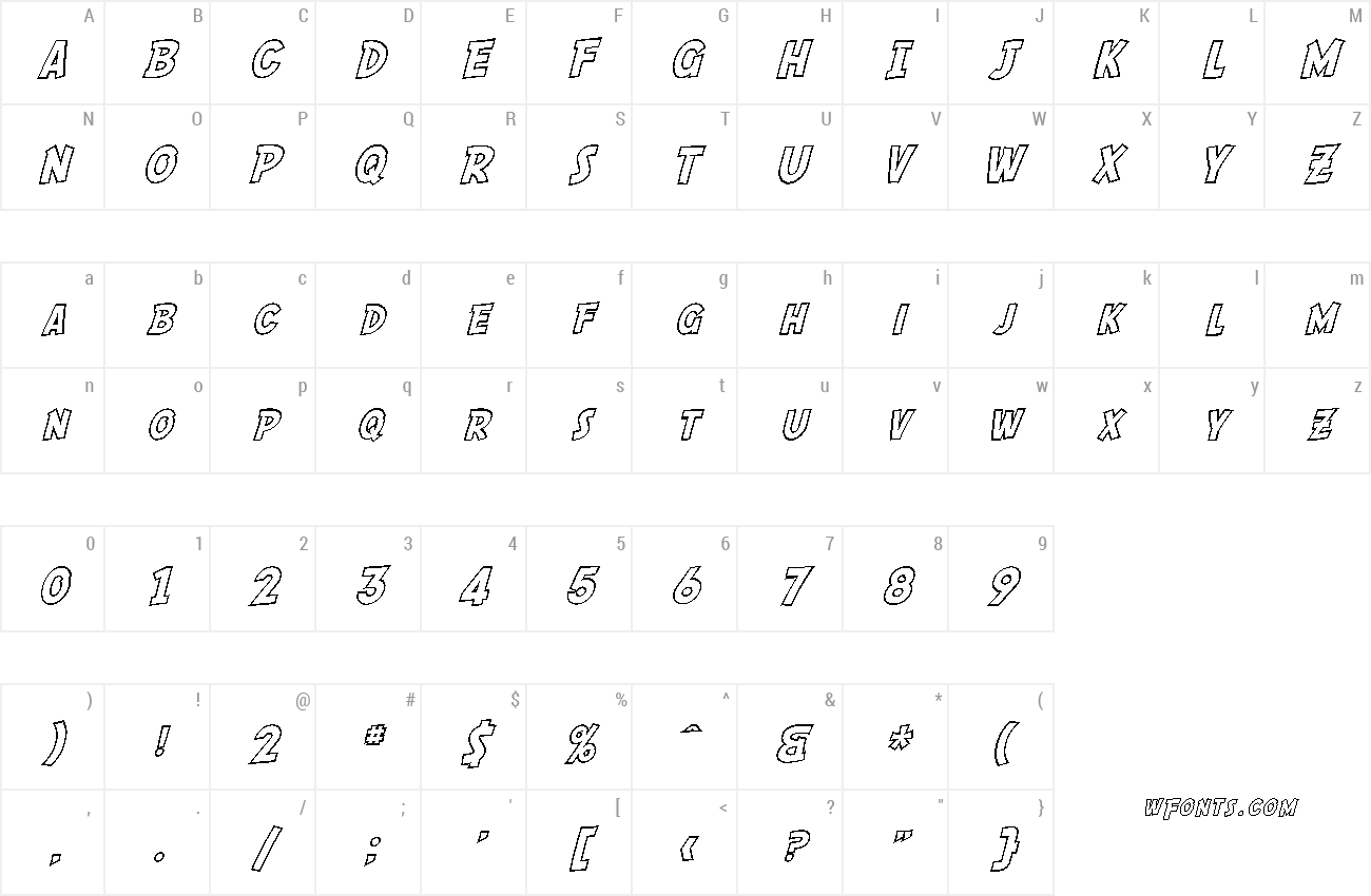 SF Comic Script Outline Font | wfonts.com - download free