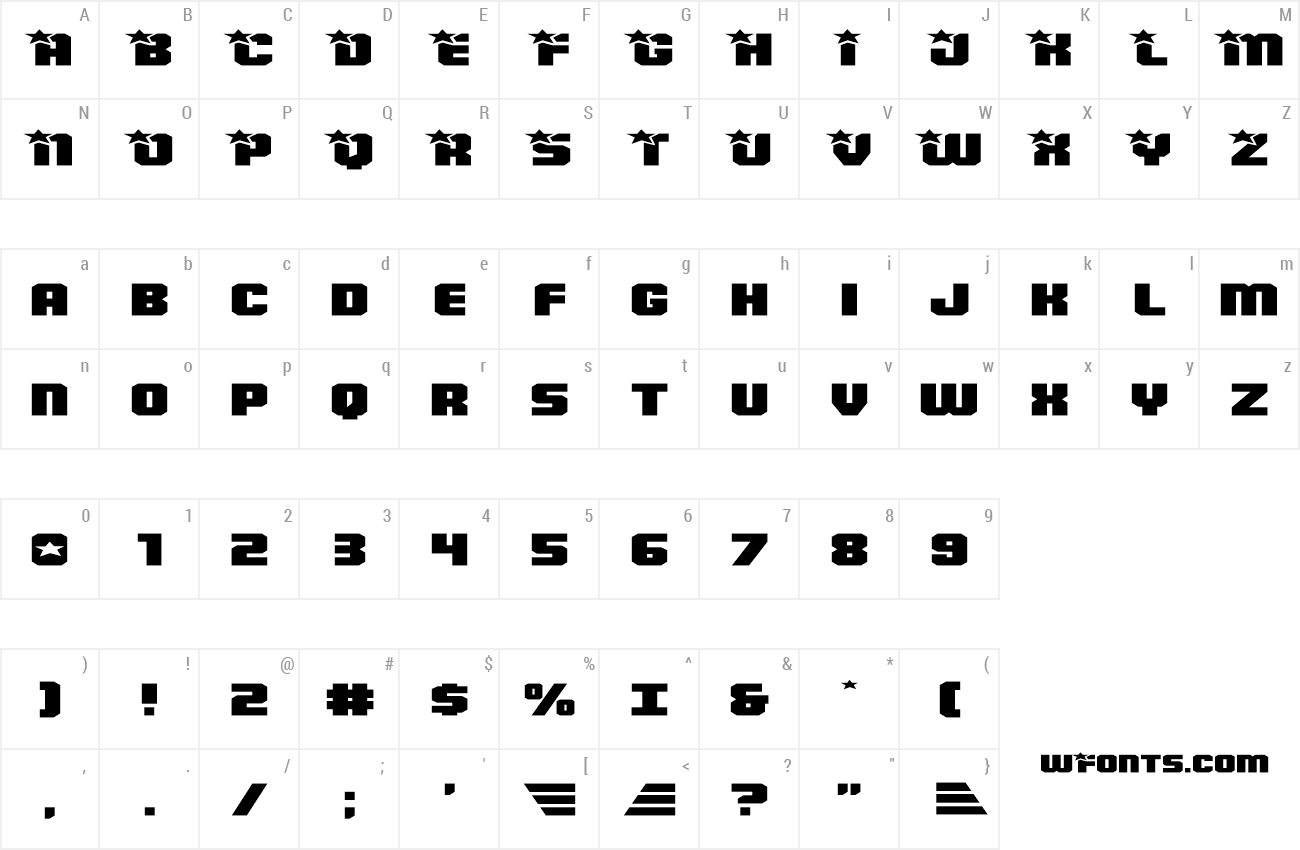 Army Rangers Super-Expanded Font | wfonts.com - download free