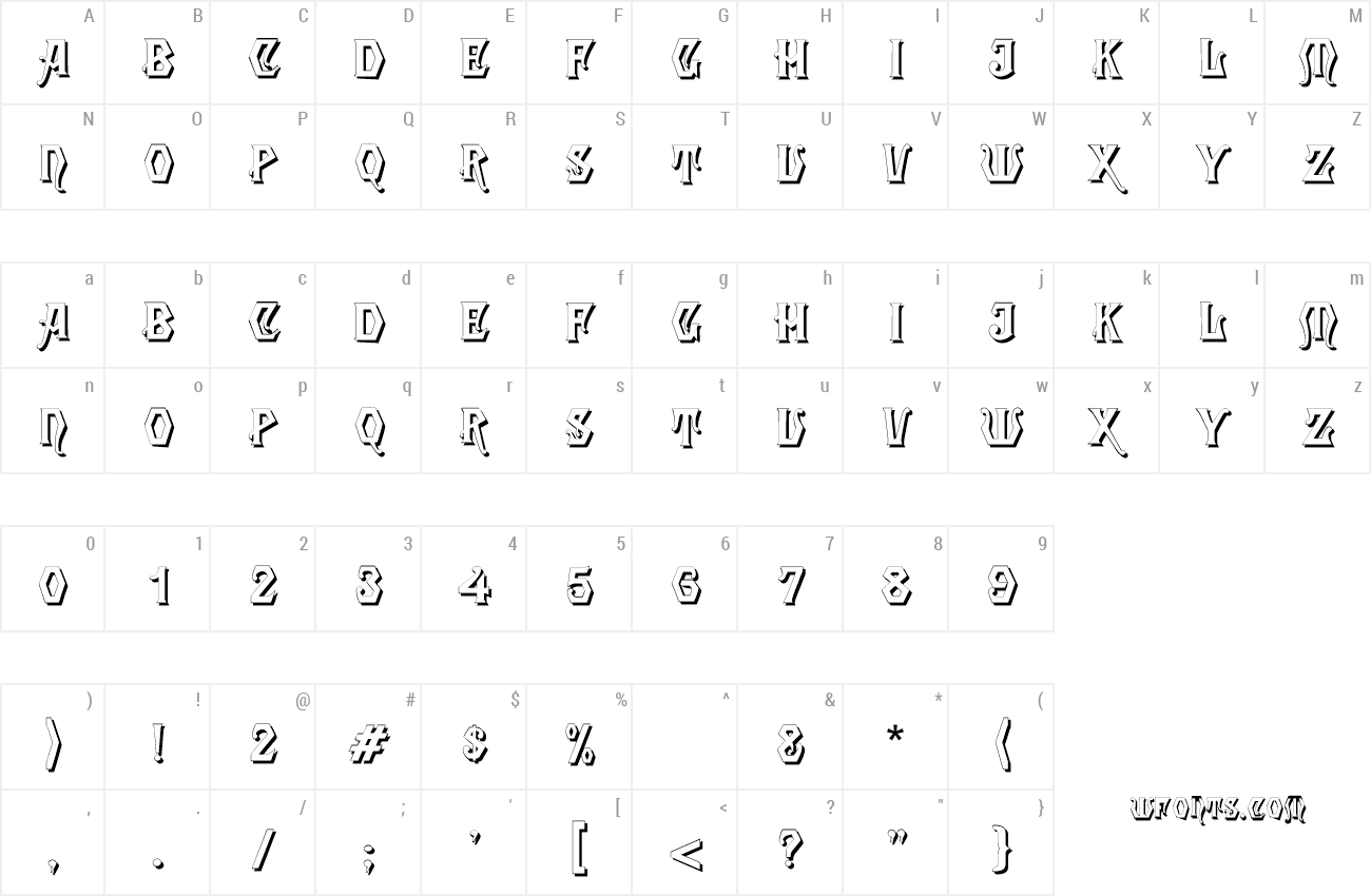 Angular Shadow Font | wfonts.com - download free