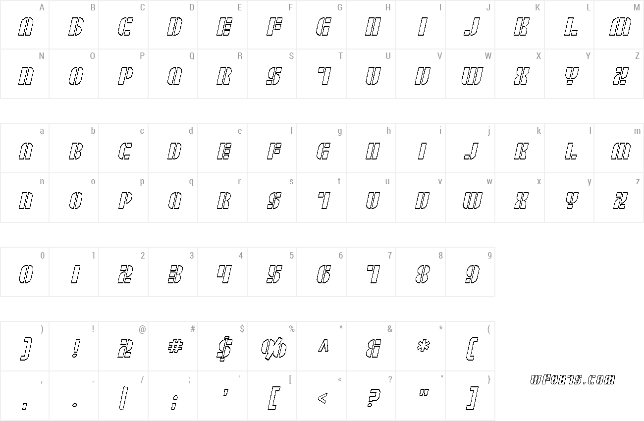 SF RetroSplice SC Outline Font | wfonts.com - download free