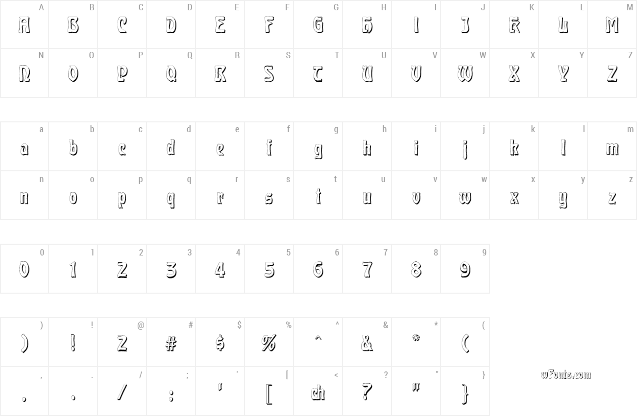 Carmen Shadow Font | wfonts.com - download free