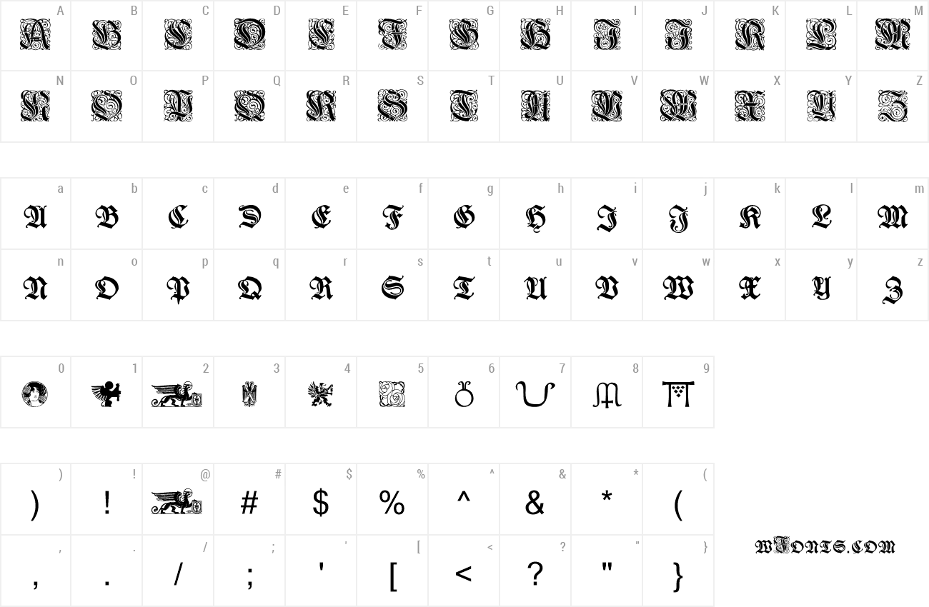 WieynkFrakturInitialen Font | wfonts.com - download free
