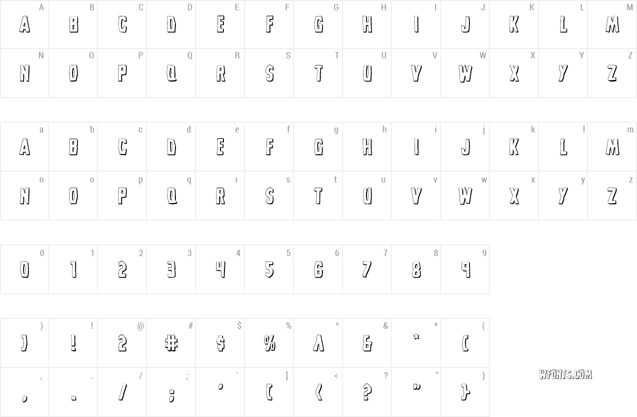 Grim Ghost 3D Font | wfonts.com - download free