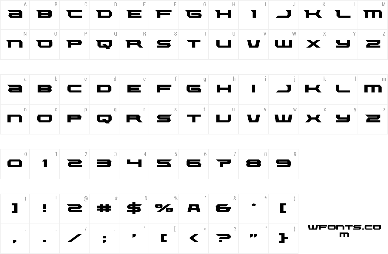 Lethal Force Expanded Font | wfonts.com - download free