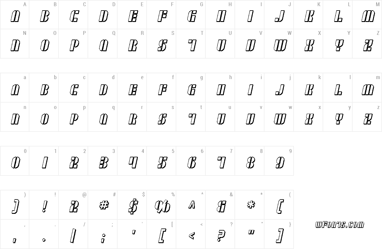 SF RetroSplice SC Shaded Font | wfonts.com - download free