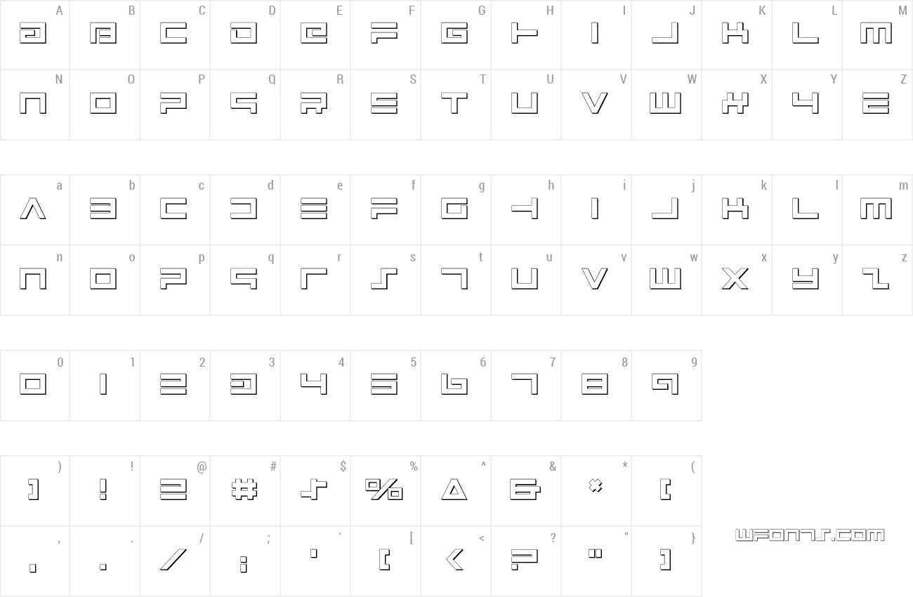 Avenger Shadow Font | wfonts.com - download free