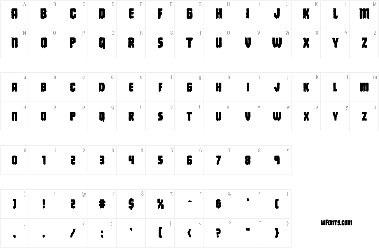 Deathblood Bold Font | wfonts.com - download free