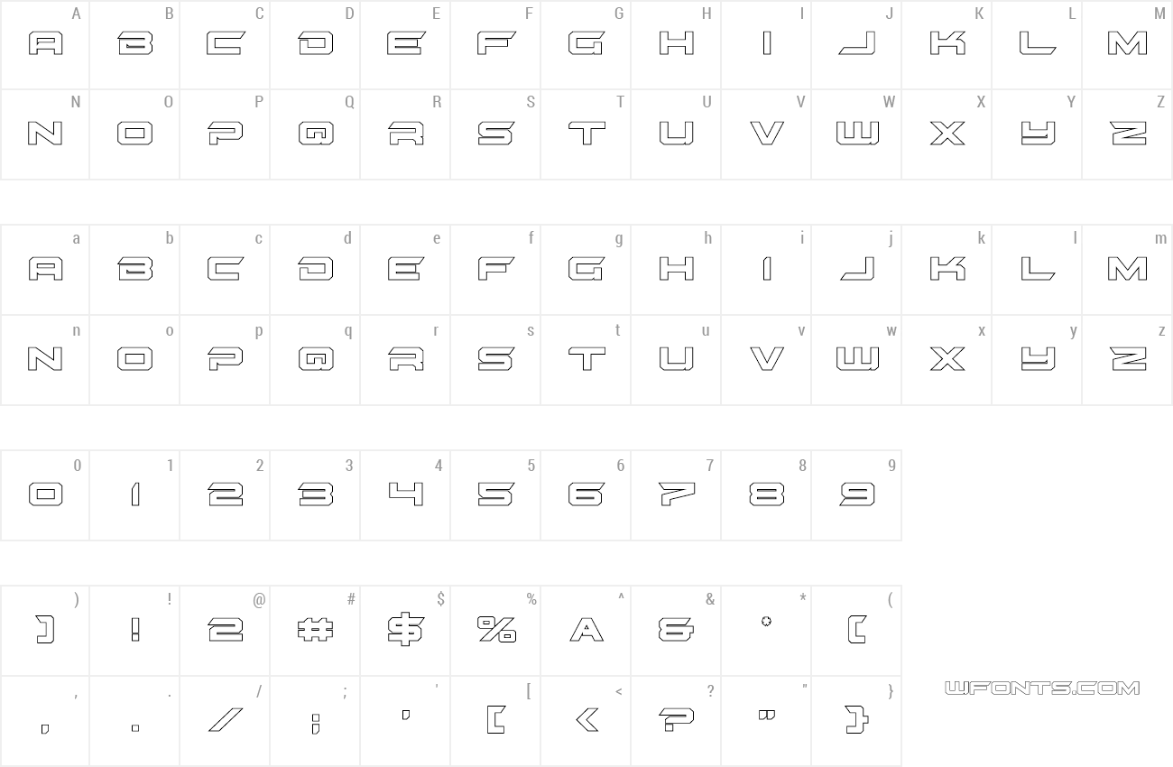 Gypsy Killer Outline Font | wfonts.com - download free